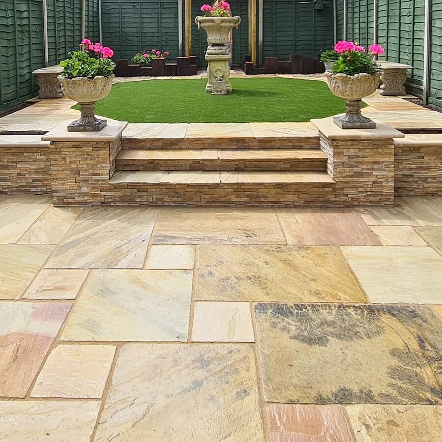 Golden Fossil Sandstone Paving | Stone Zone & Landscaping Supplies